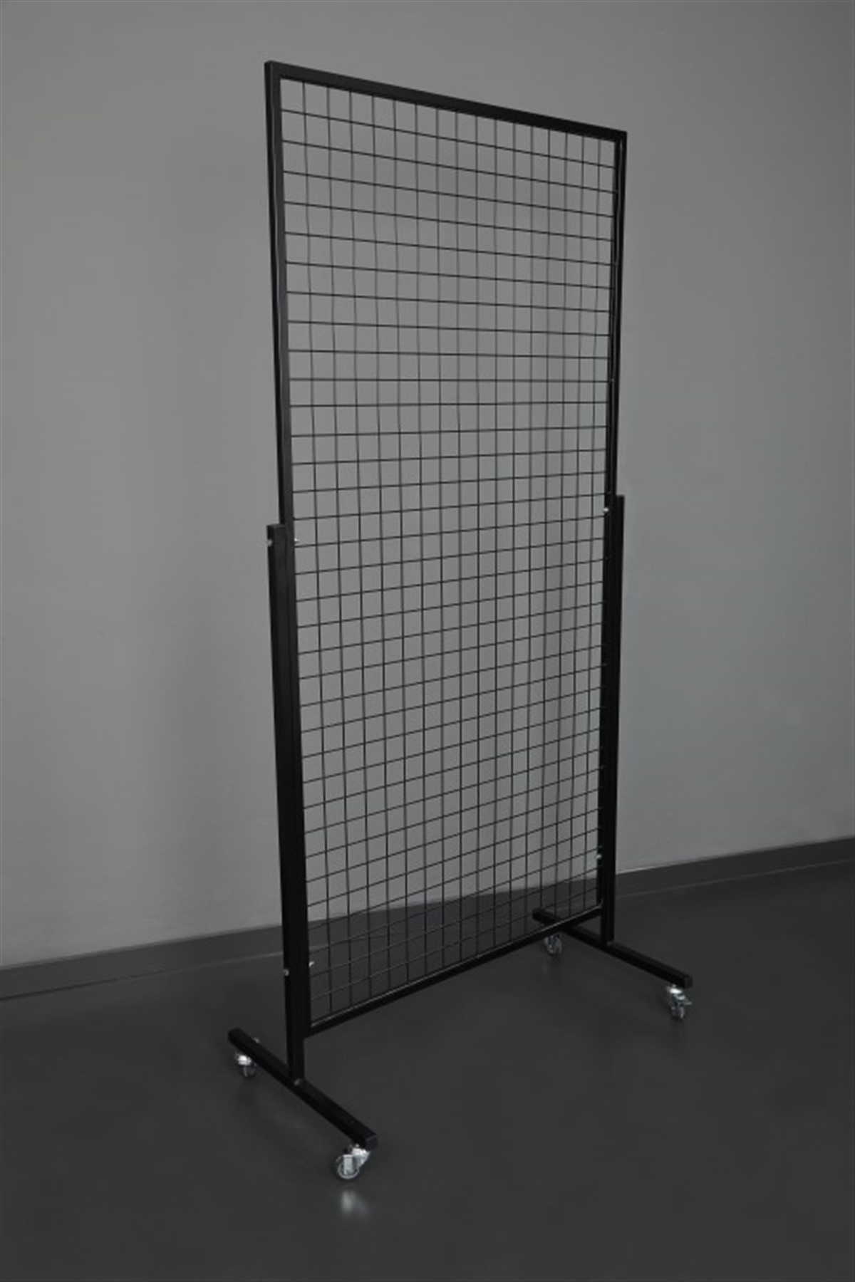 Black Wire Shelf with Profile Legs and Wheels - Rack Modern
