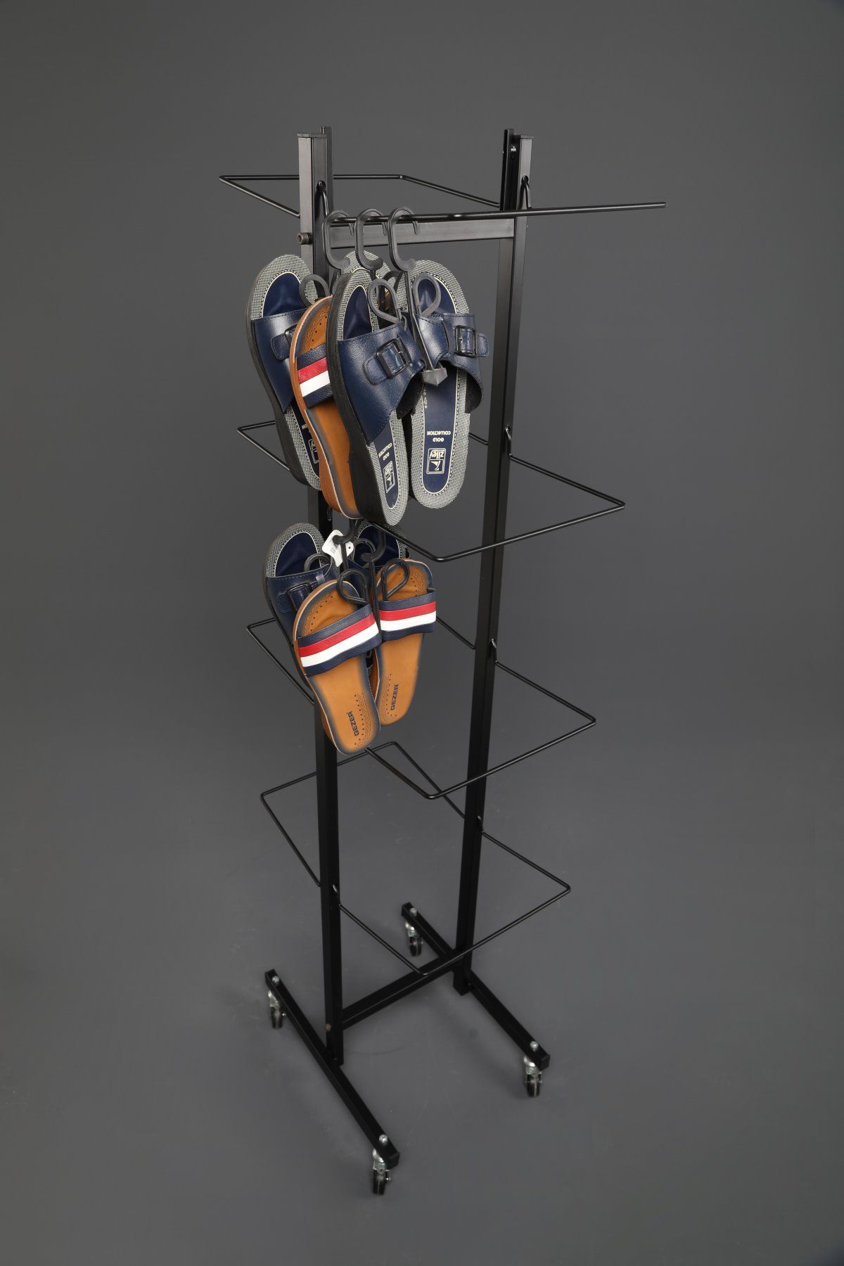 Disassembled Black Slipper Stand - Rack Modern