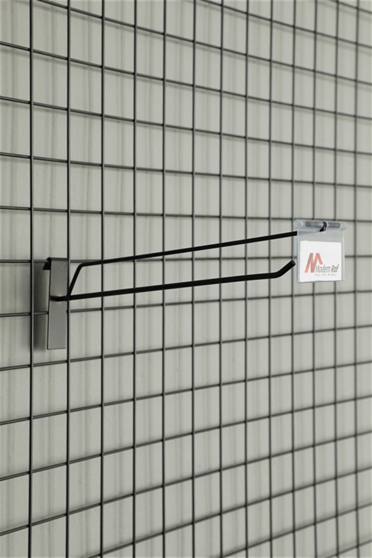 Hook with Label for Wire Panel - Rack Modern